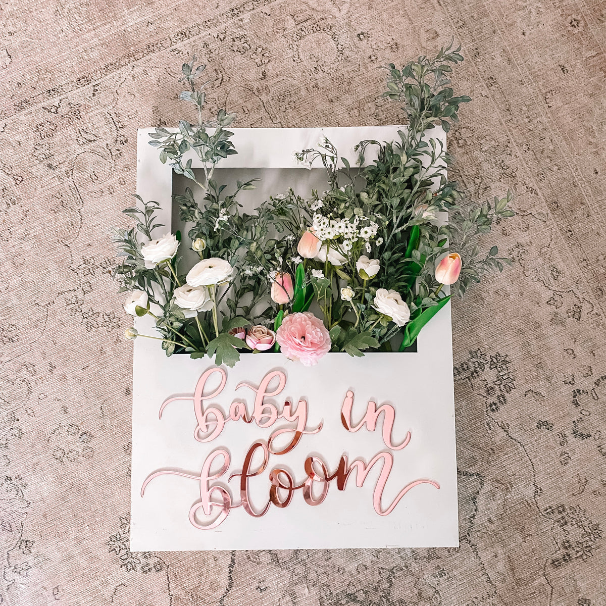 Custom Flower Box Sign - Details and Swirls