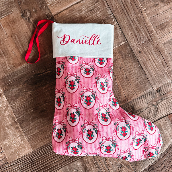 Personalized Christmas Stocking - Details and Swirls