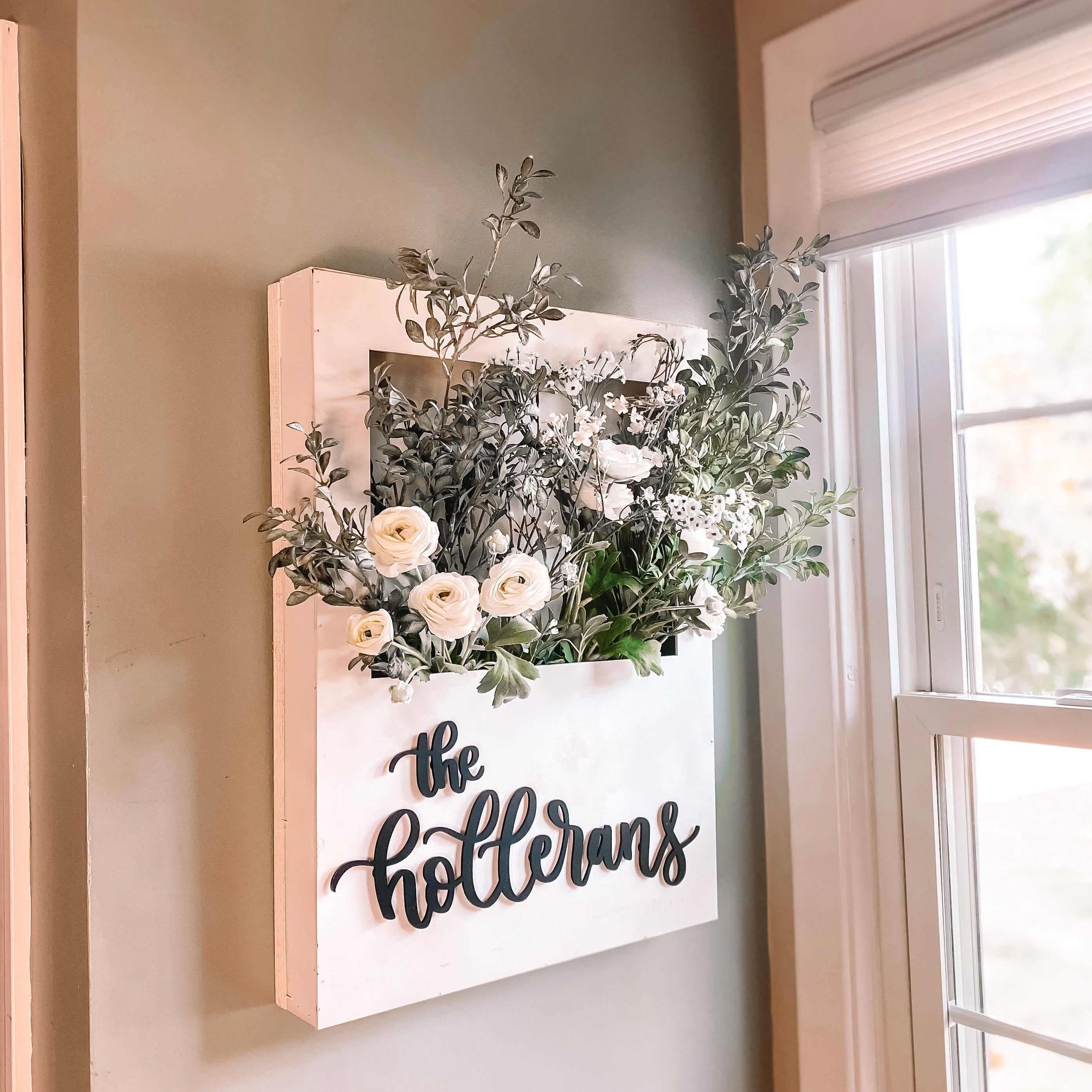 Custom Flower Box Sign - Details and Swirls