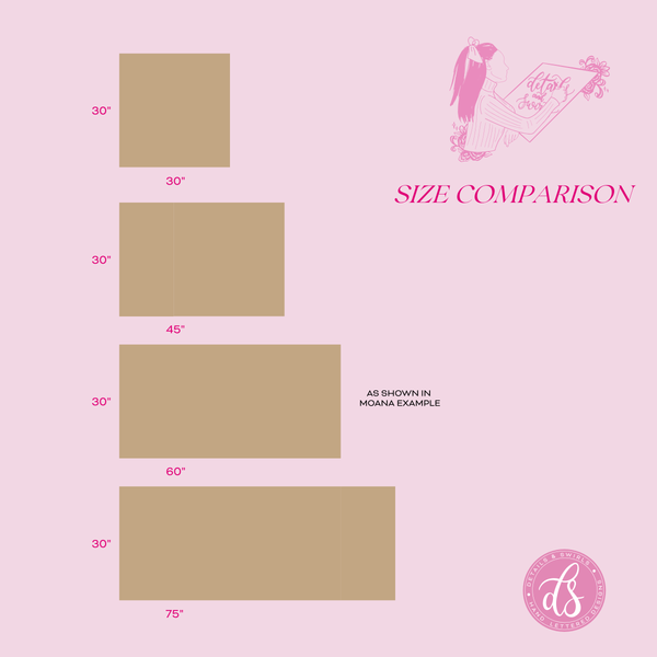 Custom Hand Painted Brown Paper Banner - Details and Swirls