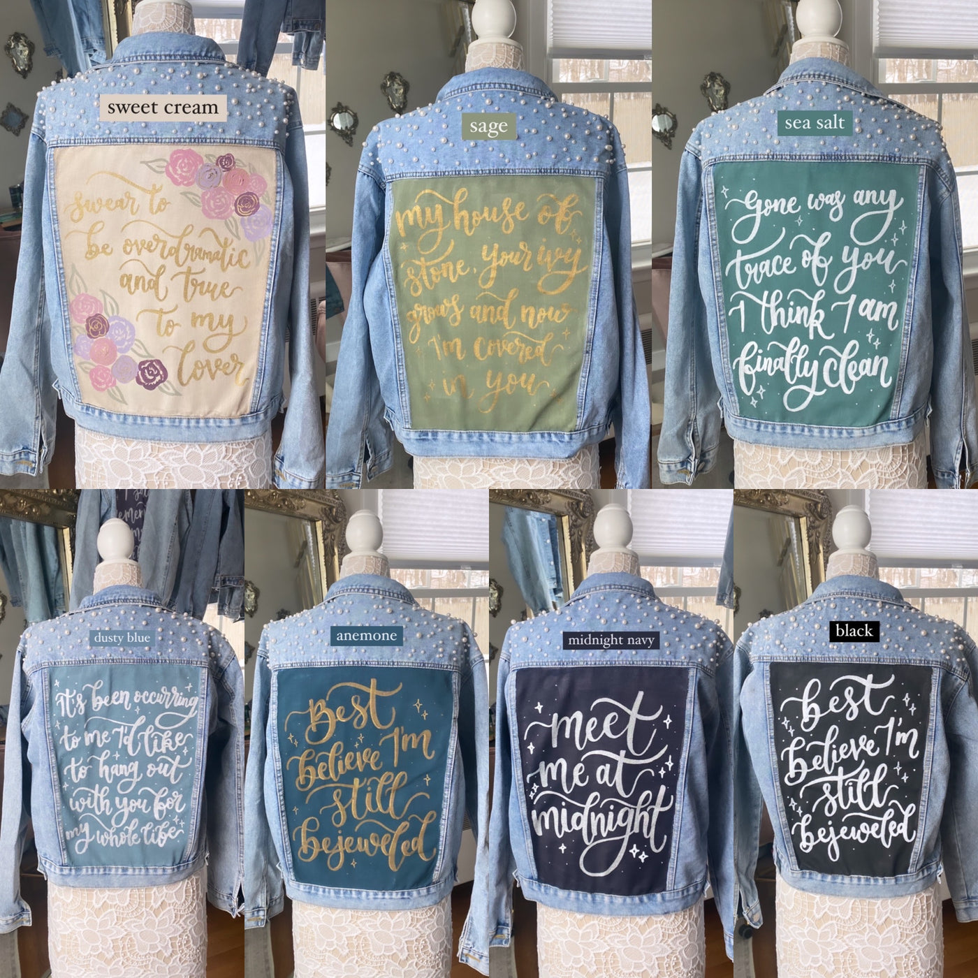 Personalized Jean Jackets - Details and Swirls