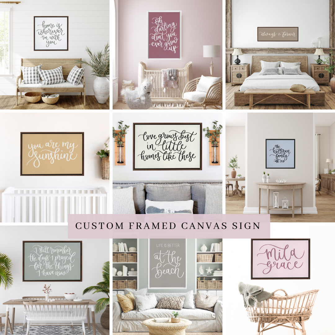 Custom Canvas Signs - Details and Swirls