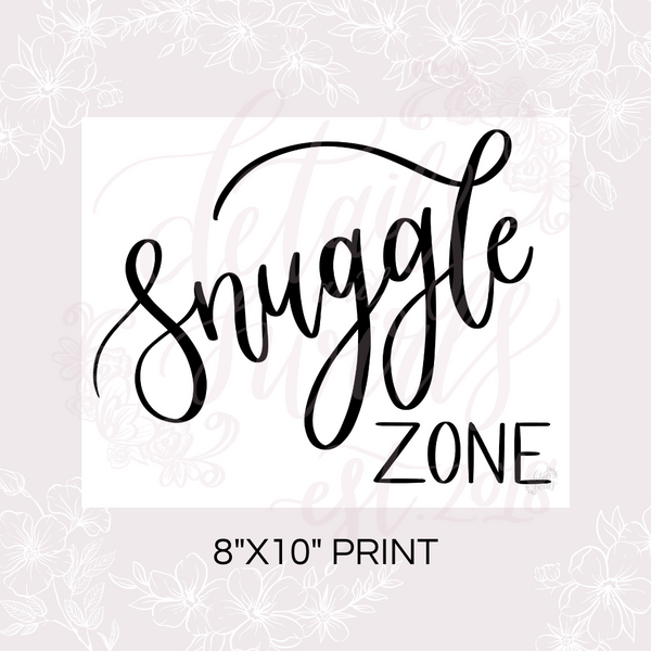 Printable Snuggle Zone Sign - Details and Swirls